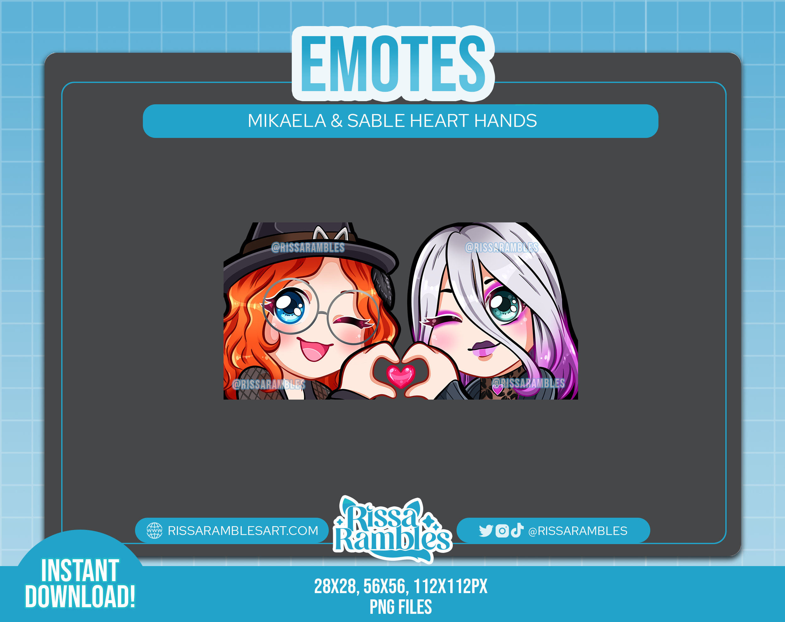 DBD Mikaela Reid Sable Ward Heart Hands Emotes for Twitch, Discord Dead ...