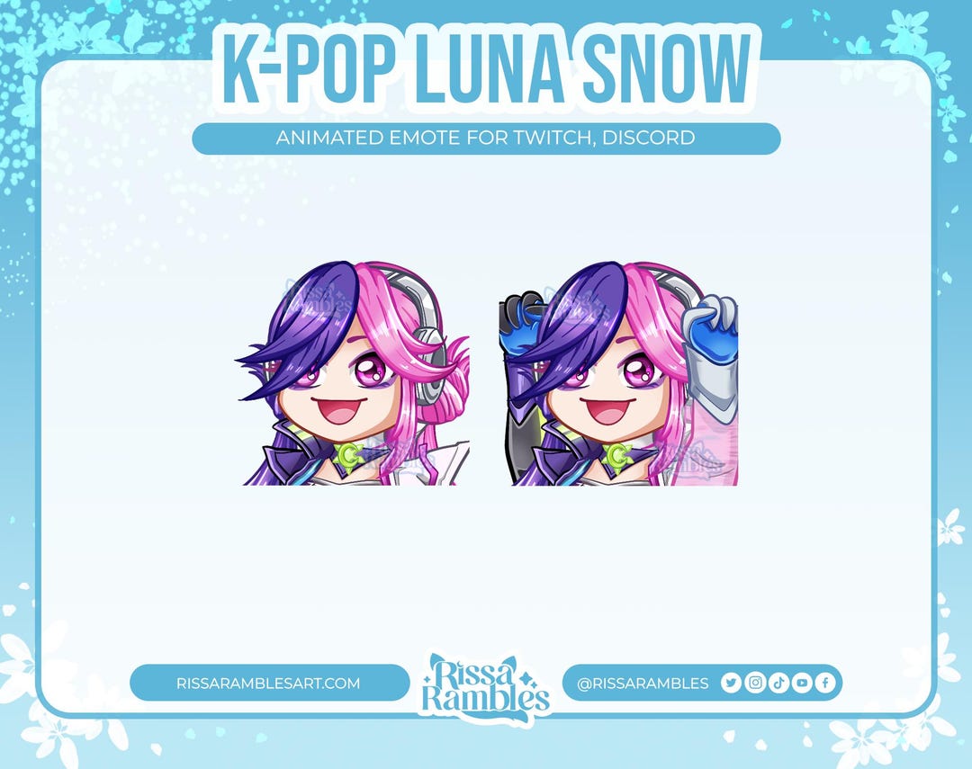 Buy KPOP Luna Snow Emotes Marvel Rivals Twitch Emotes Animated Emotes ...