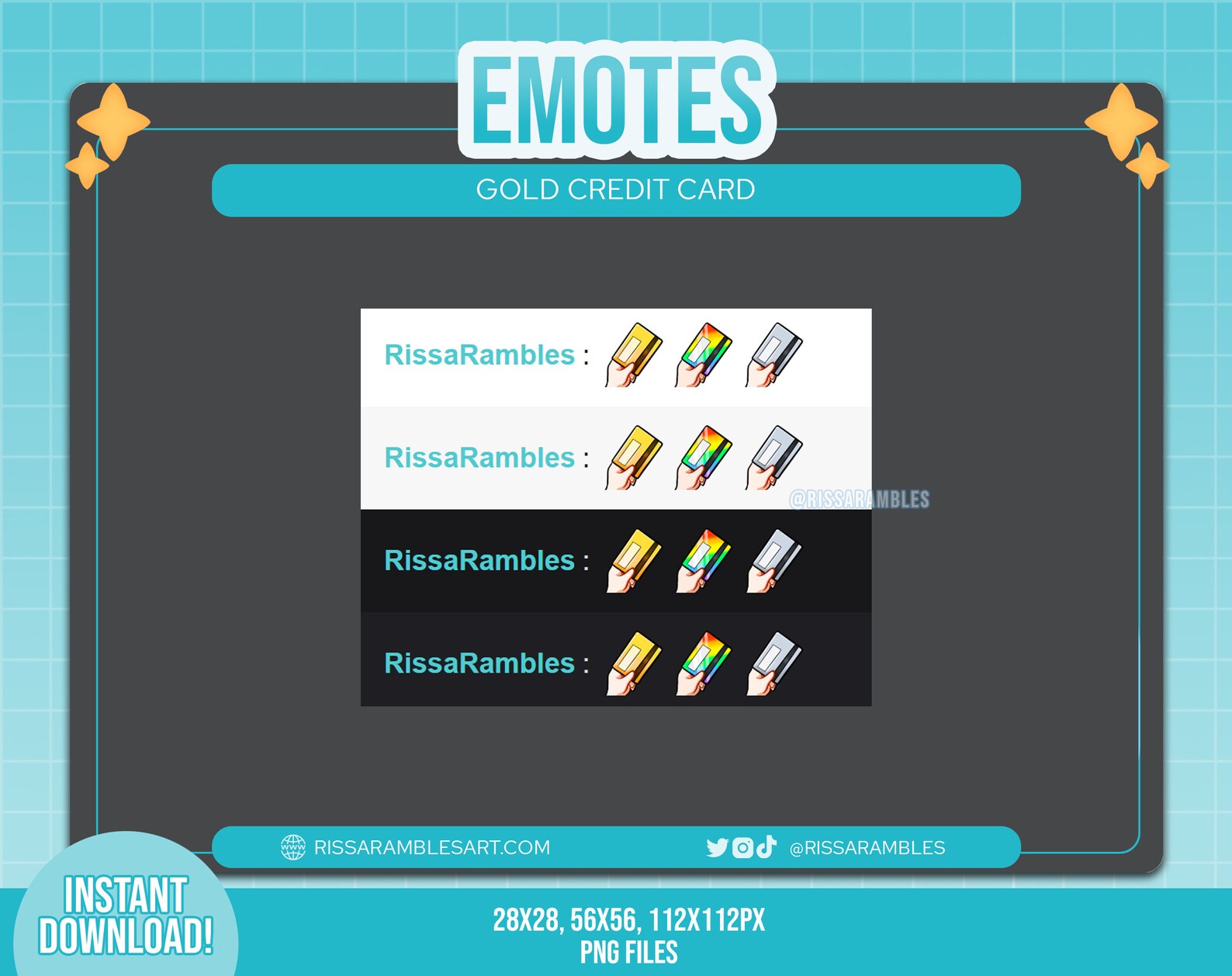 Credit Card Twitch Emote, Rainbow | Discord Emojis | Kick Emotes ...