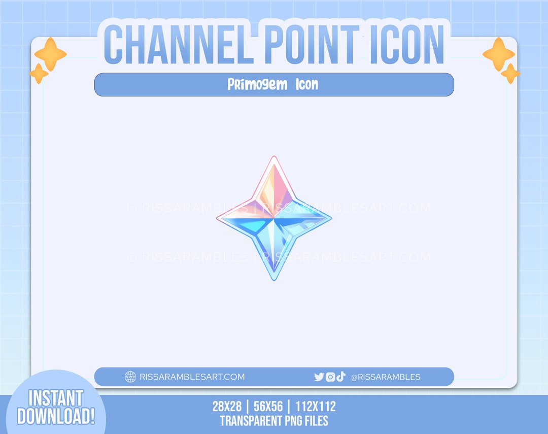 Genshin Primogem Twitch Badges: Channel Points Icon (digital Download ...
