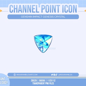 Genshin Impact Genesis Crystal Twitch Channel Point Icon (digital ...