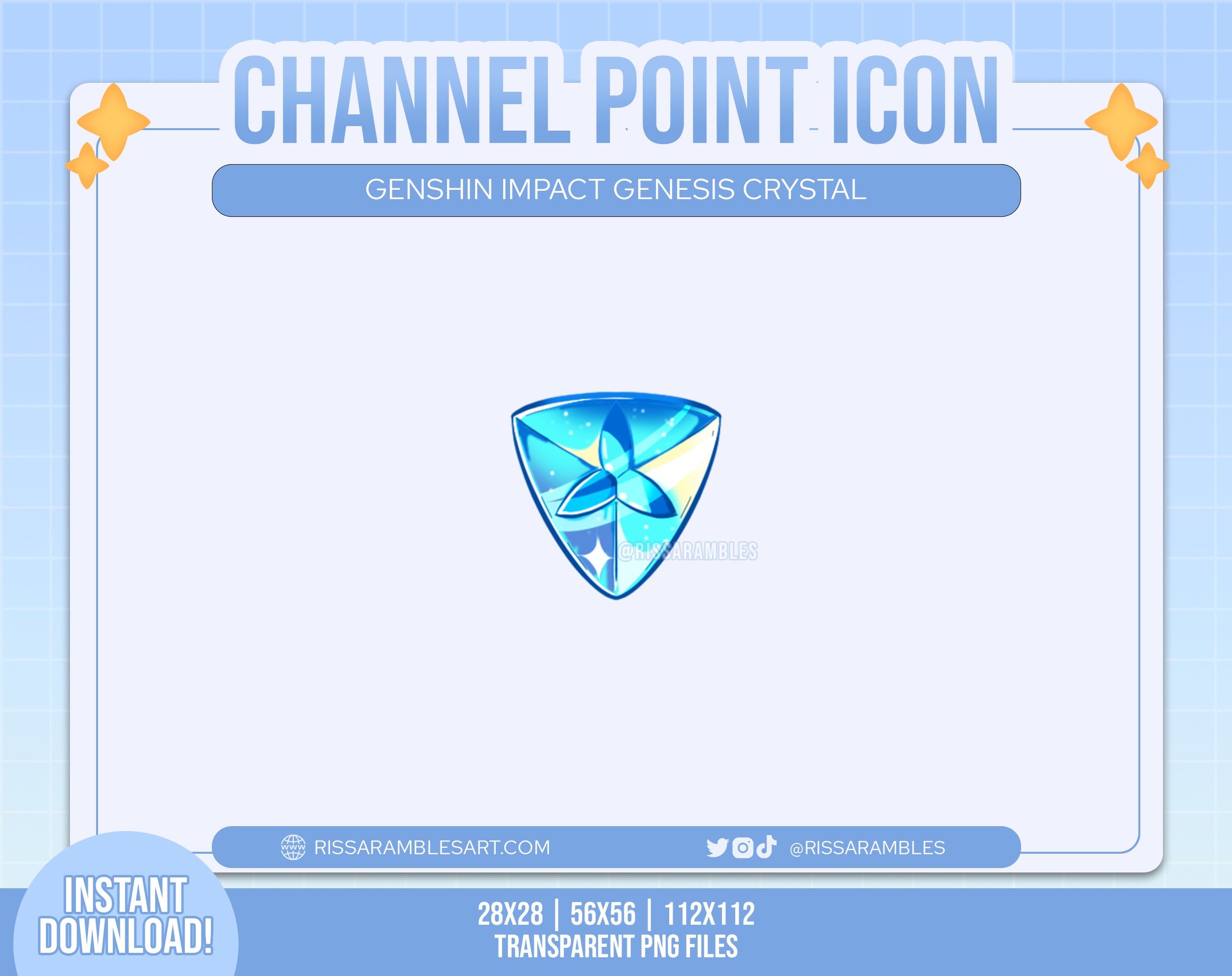 Genshin Impact Genesis Crystal Twitch Channel Point Icon (digital ...