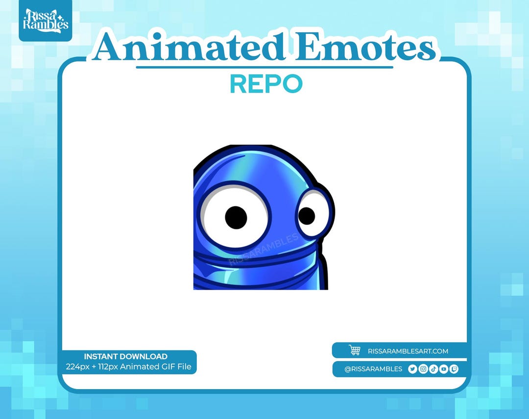 REPO Emotes Animated for Twitch, Discord (blue) | Side Eye Animated ...