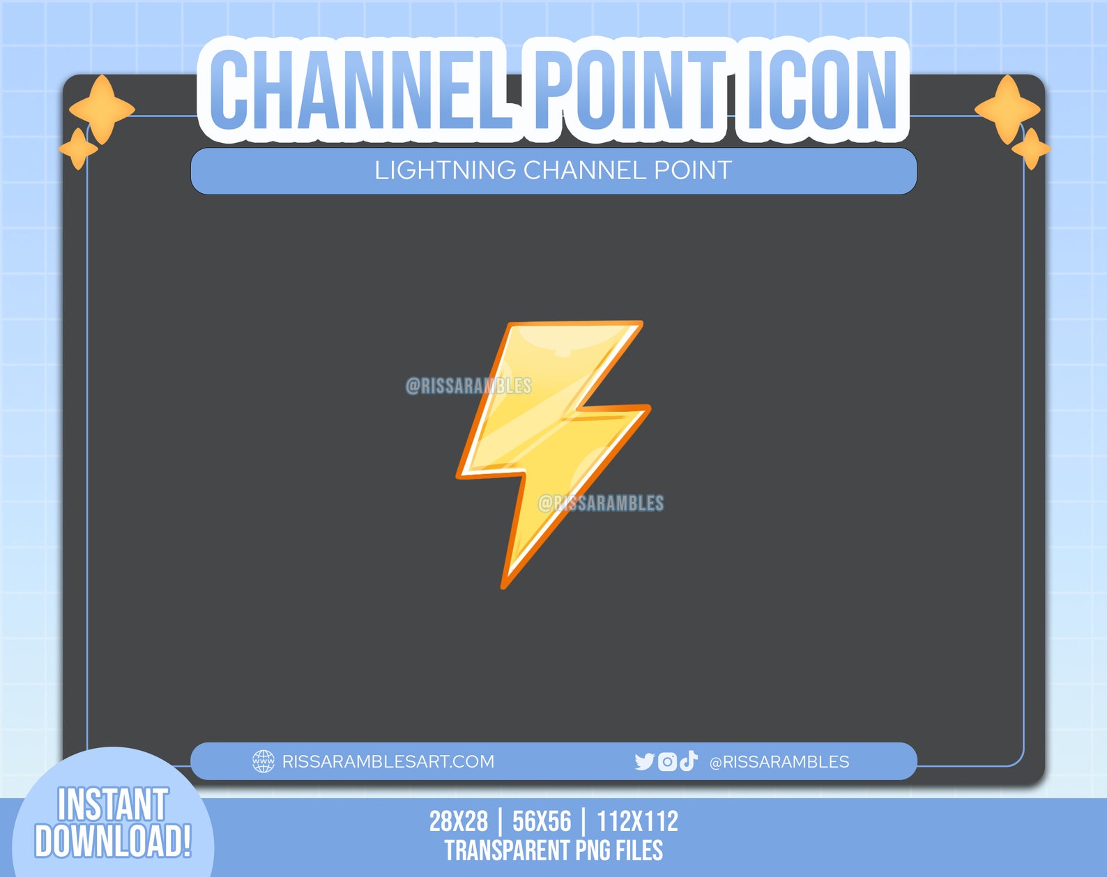 Lightning Twitch Channel Point Icon: PNG Files (digital Download) - Etsy