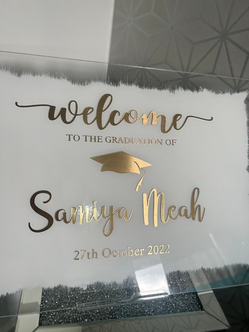 Graduation Sign / Party Entrance Sign Brushstroke Effect - Etsy