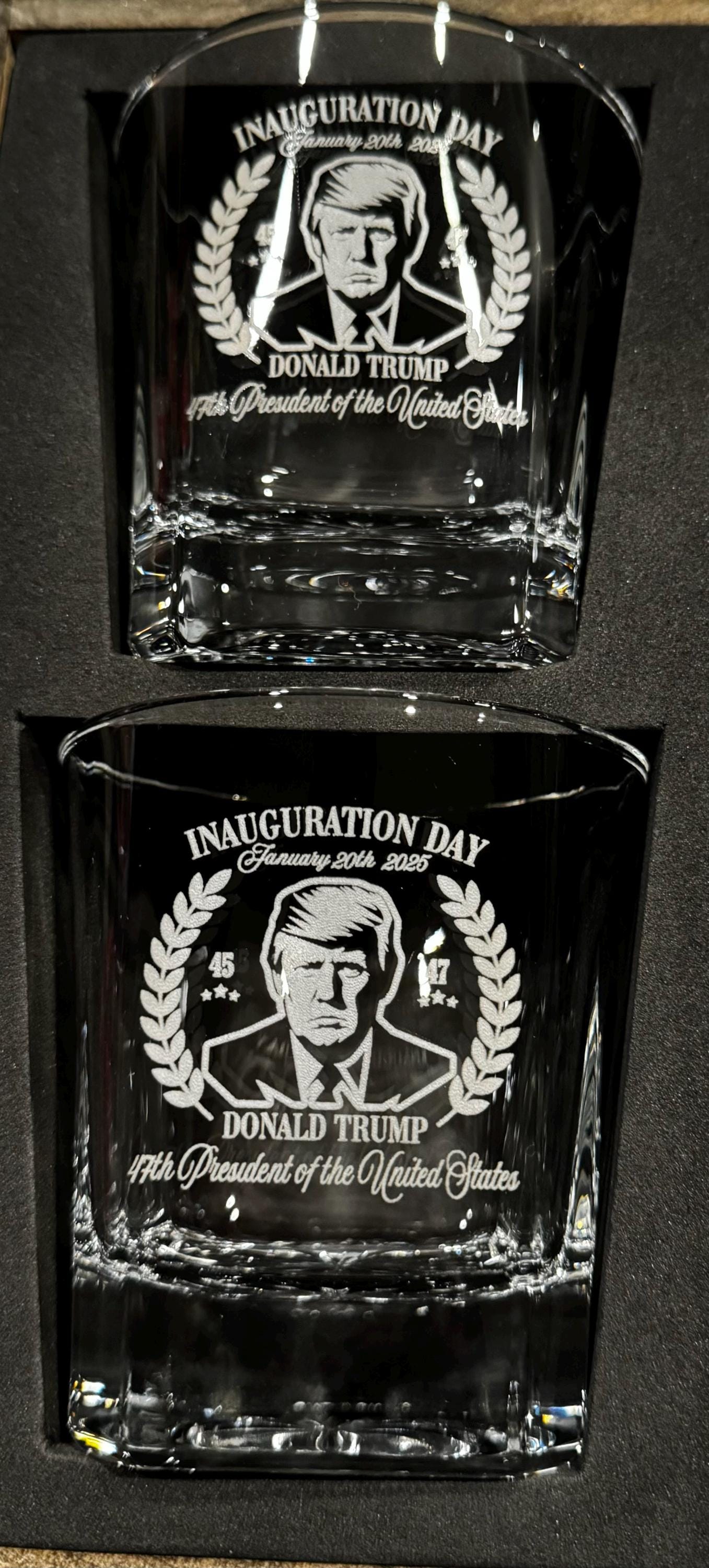 Laser Engraved Donald Trump Whiskey Decanter Set With Wooden Gift Box ...