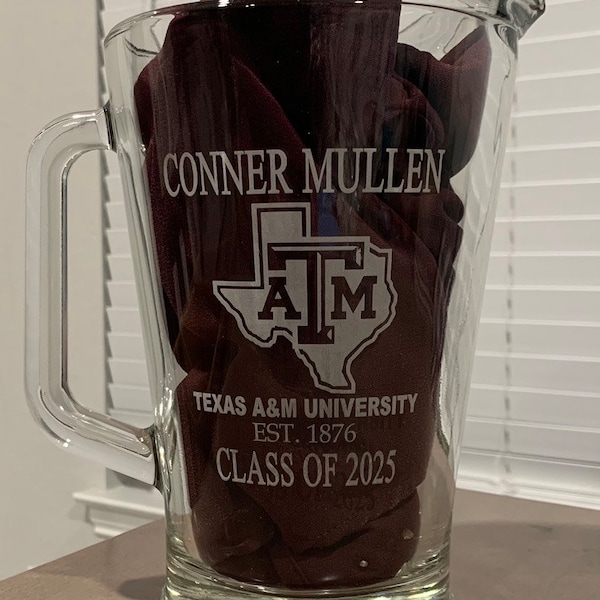 Engraved Aggie Pitcher - Etsy