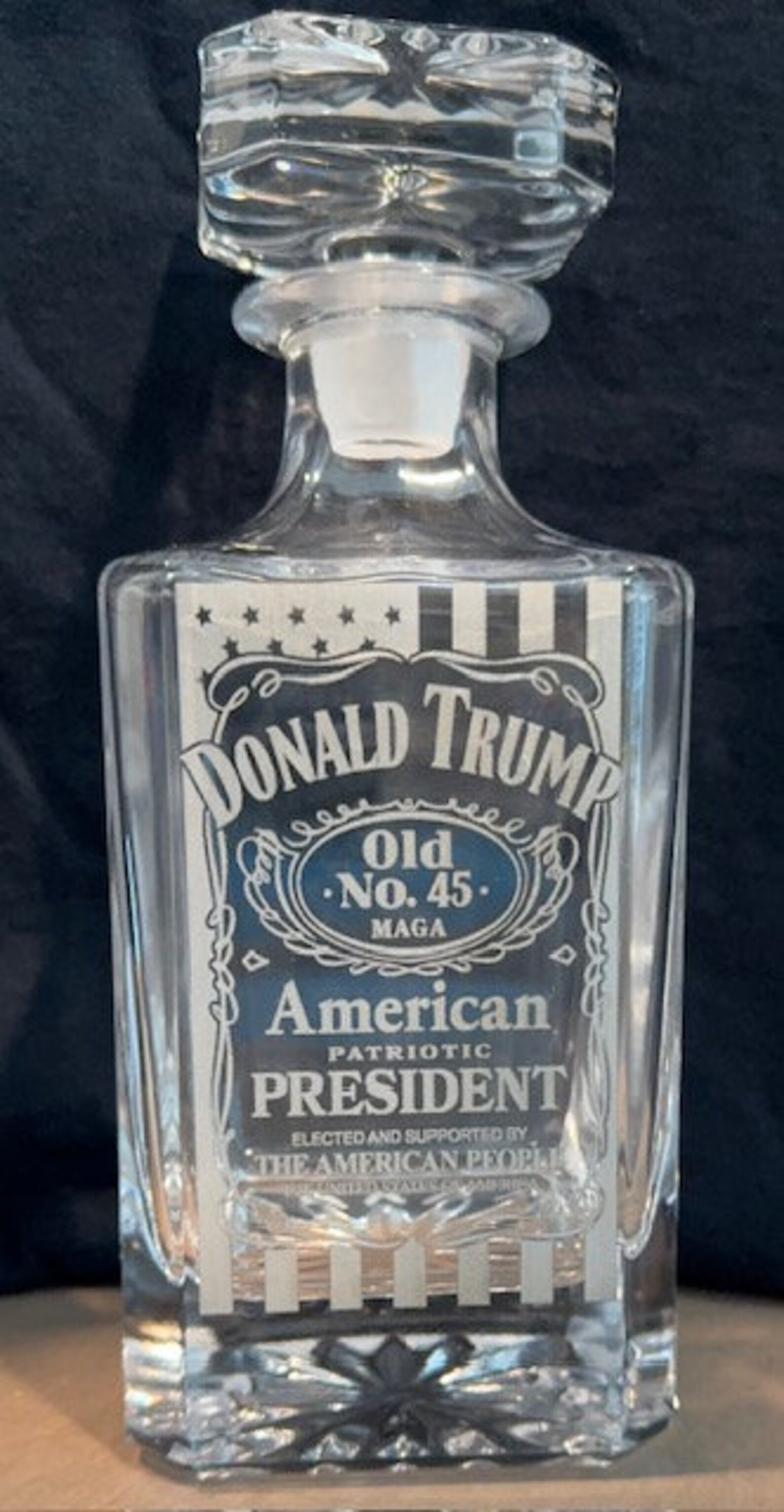 Donald Trump Old 45&47 Whiskey Decanter Set With 2 Glasses. - Etsy