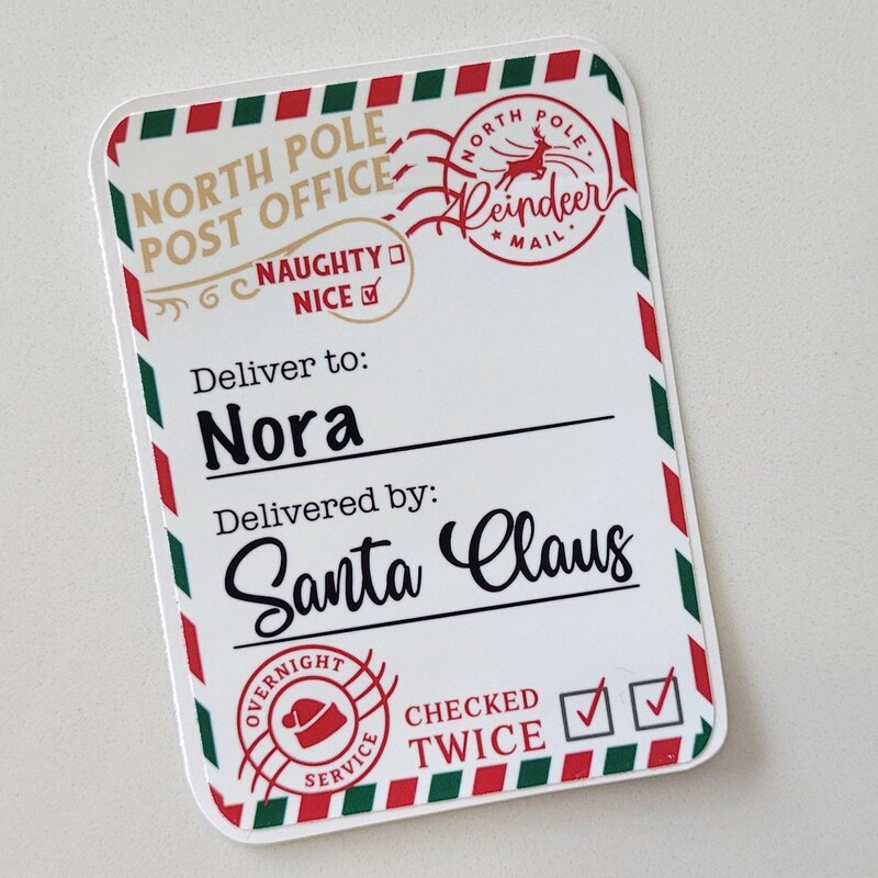 Santa Stickers - Etsy