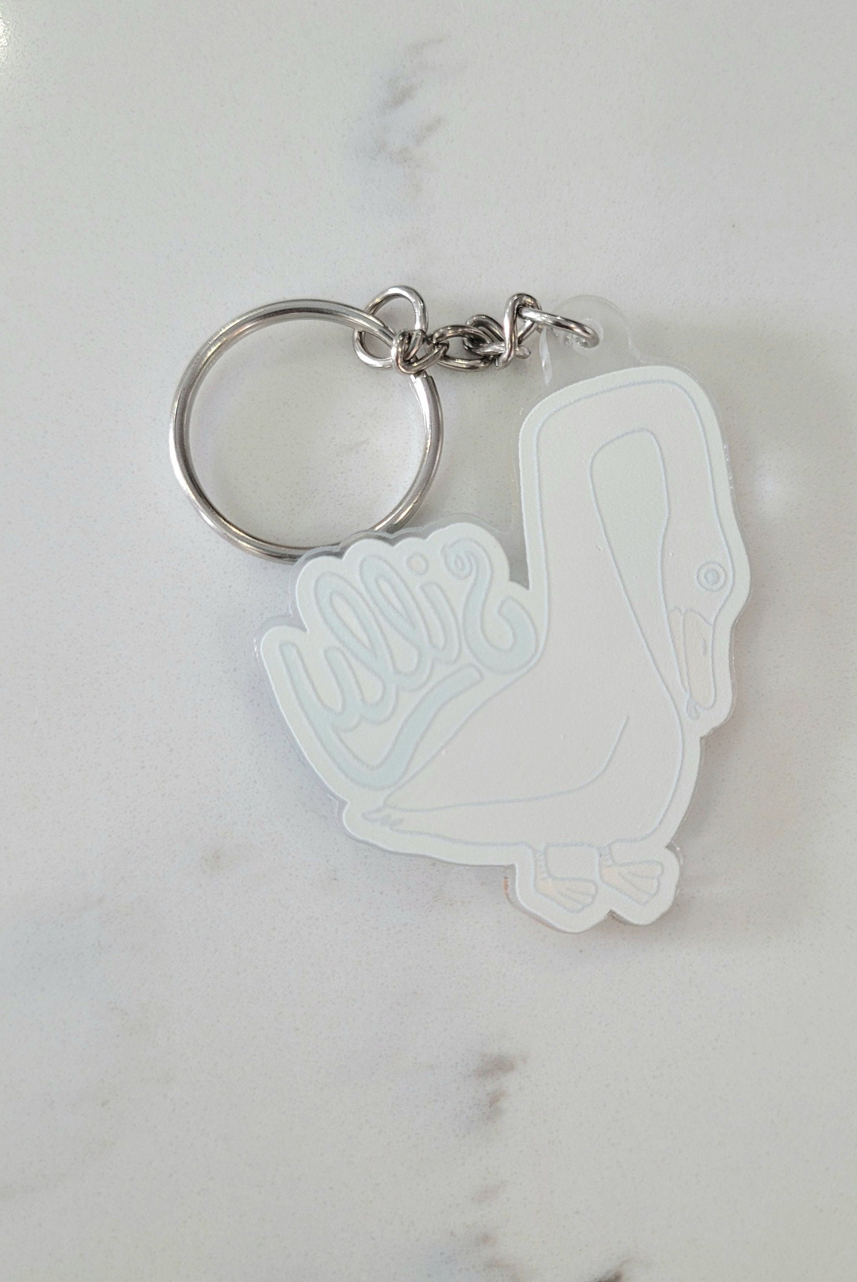 Silly Goose Keyring Funny Keychain for Friends Acrylic - Etsy Canada