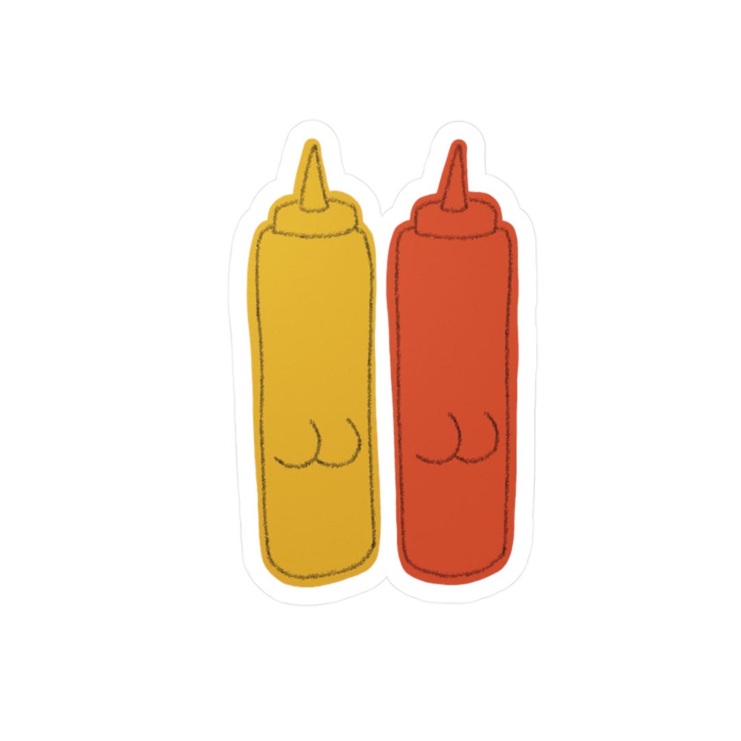 Ketchup & Mustard Best Friends Kiss-cut Vinyl Decal 2 Styles - Etsy
