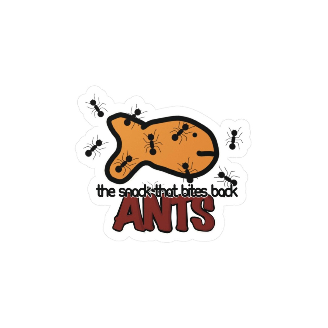 Snack That Bites Back Ants Funny Goldfish Cracker Parody Vinyl Decal - Etsy