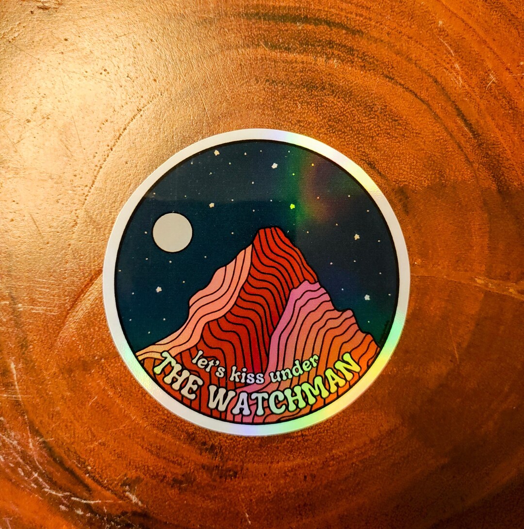 The Watchman Zion National Park Funny Sticker,holographic, Notebook ...