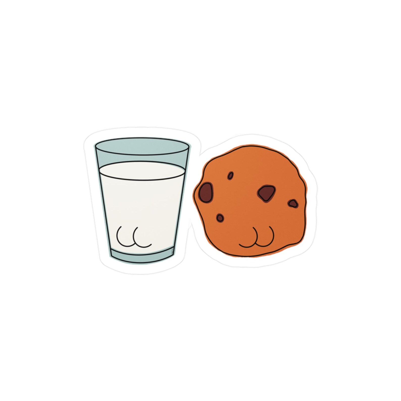 Milk and Cookie Best Friends Funny Sticker-vinyl Stickers, Laptop Decal ...