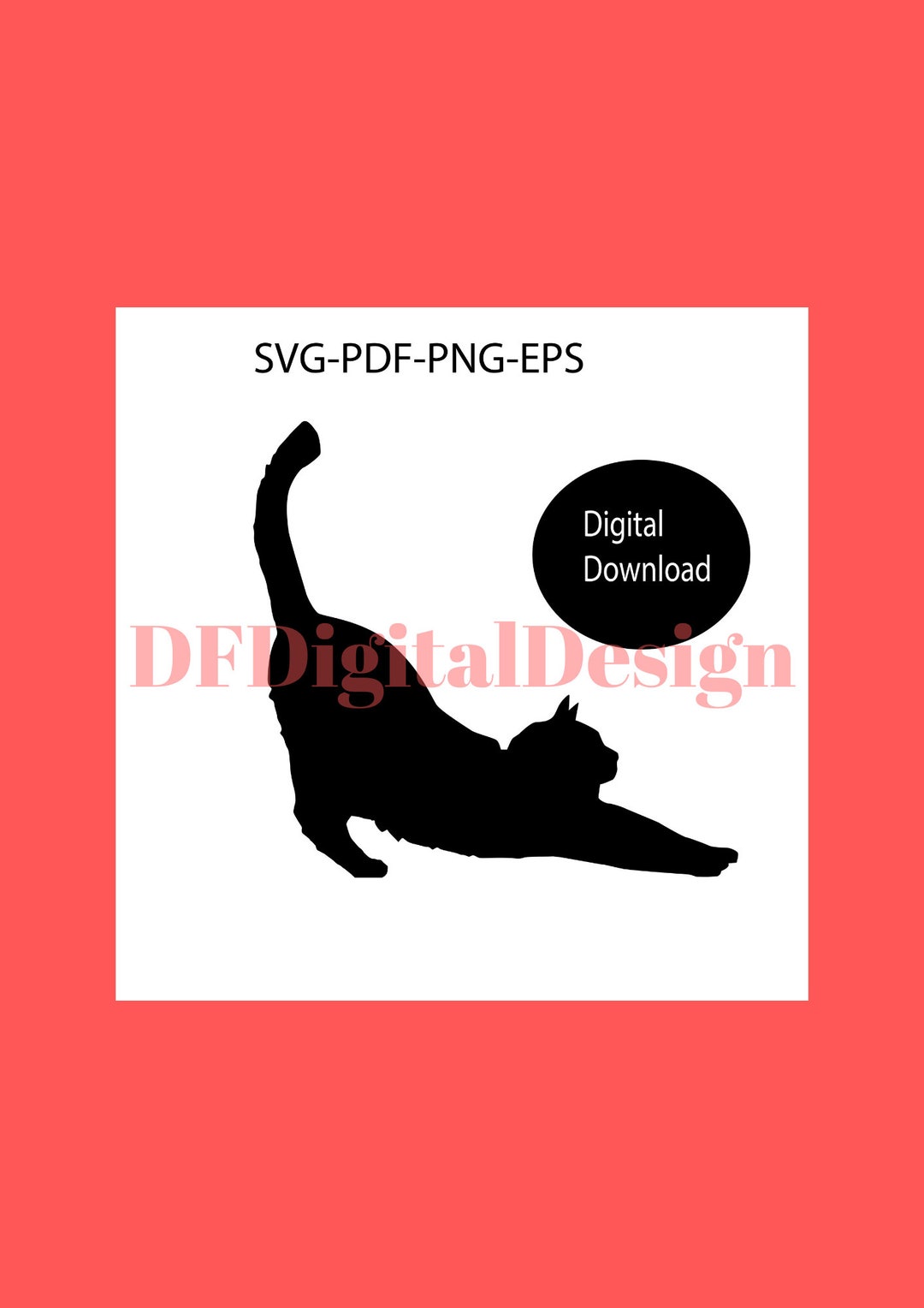 Scratching Cat Svg,cat Svg,cat Svg,cat Silhouette Svg,digital Download ...