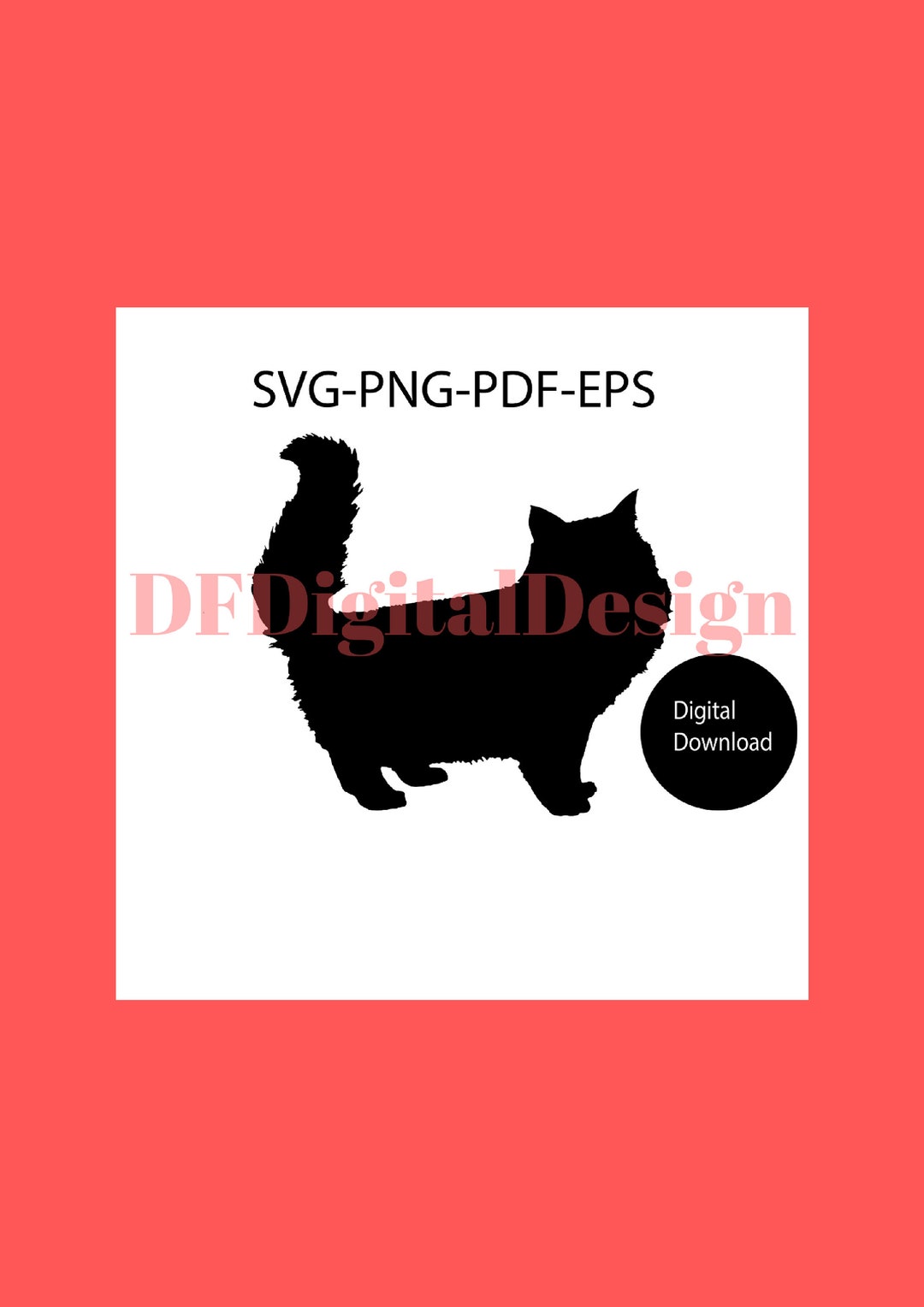 Fluffy Cat Svg,cat Svg,fluffy Svg,diy,digital Download,instant Download ...