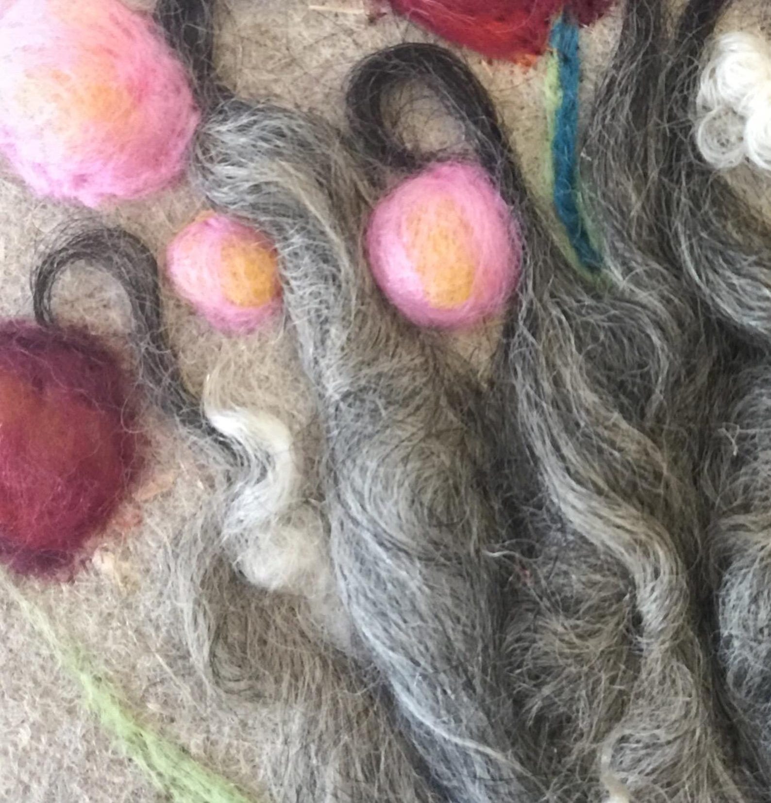 Felt Flower Card, Colorful Handmade Needle Felt Piece of Unique ...