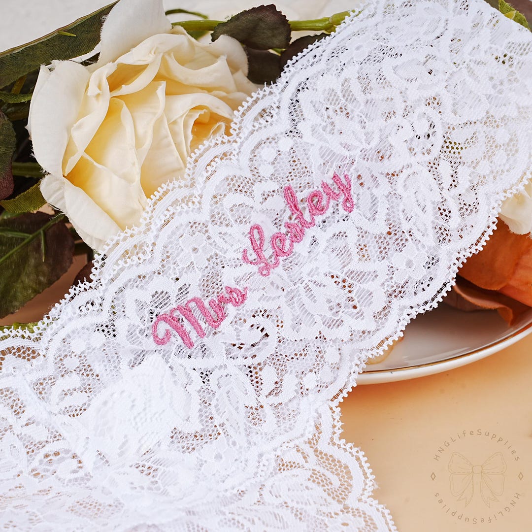 Personalized Wedding Thong, Mrs Bride Lace Thong, White Lace Underwear ...