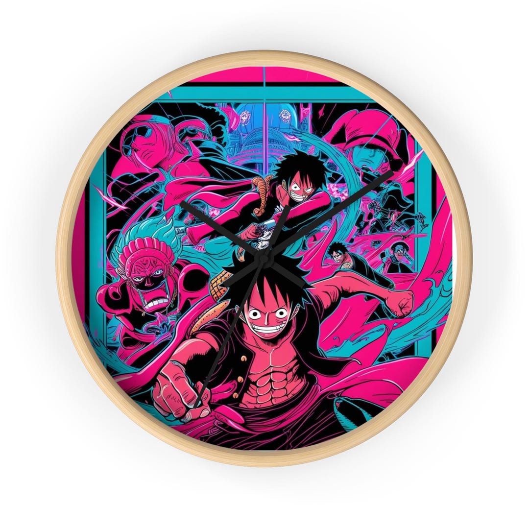Vibrant Anime Wall Clock Perfect for Fans of Action-packed Adventures ...