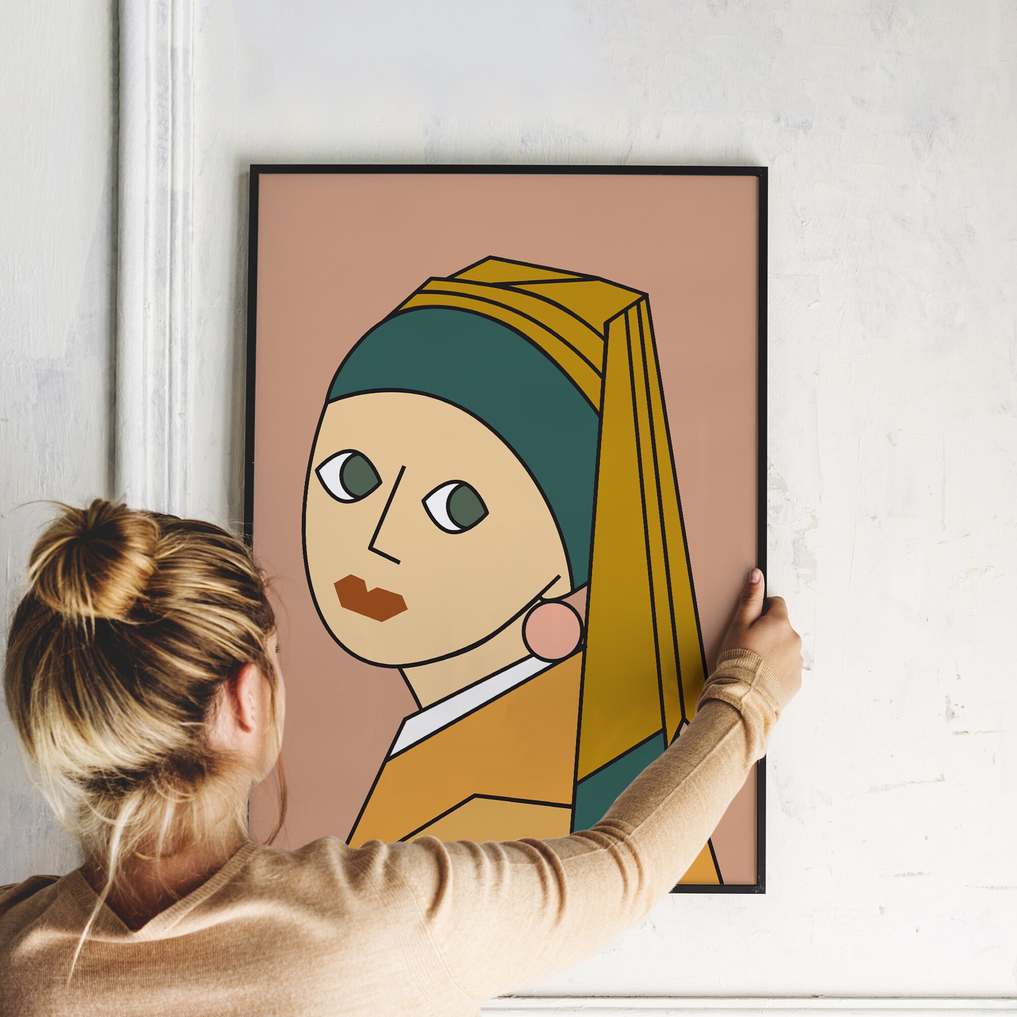 DIGITAL ART. Girl With a Pearl Earring, Digital Download Print, Wall ...
