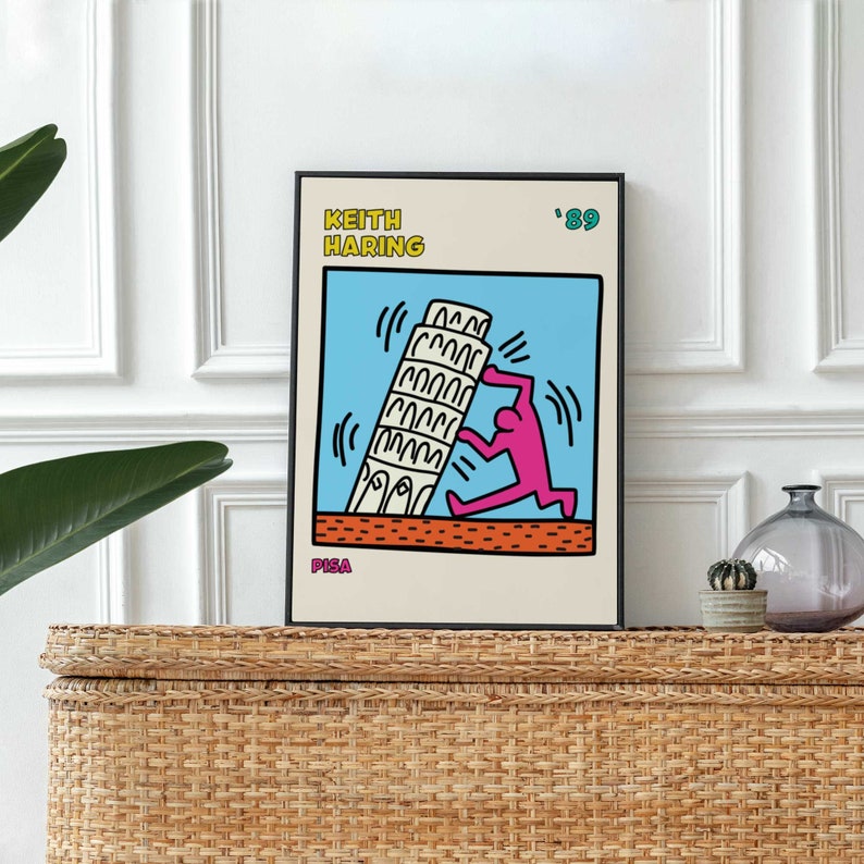 DIGITAL ART. Pisa Keith Haring, Digital Download Print, Wall Decor ...