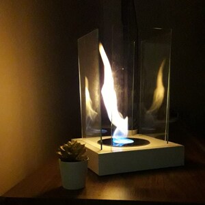 WHITE SQUARE FIREPLACE, Tabletop Fireplace,handmade Tabletop Fire Pit ...