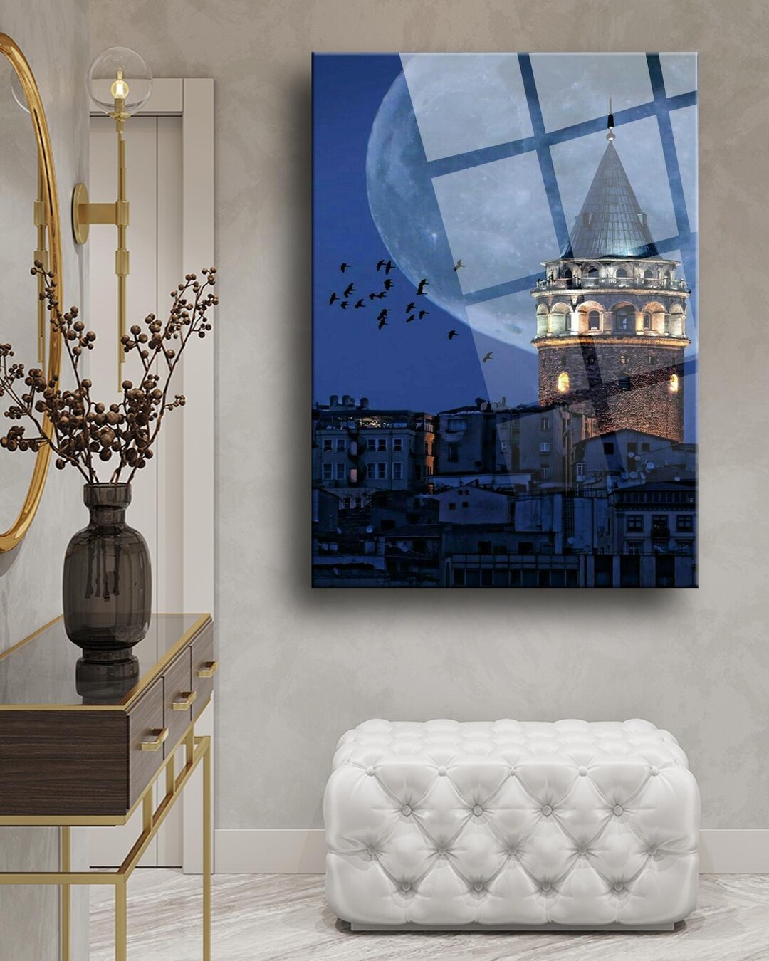 Galata Tower Wall Art Galata Tower Print Galata Tower Painting Istanbul ...