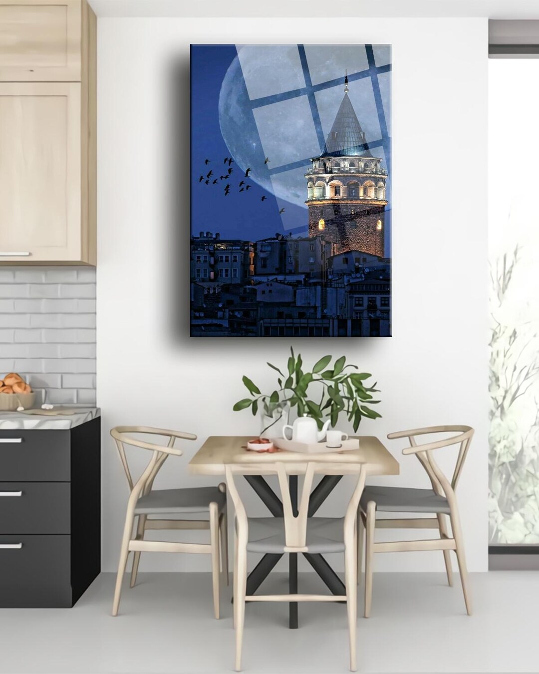 Galata Tower Wall Art Galata Tower Print Galata Tower Painting Istanbul ...