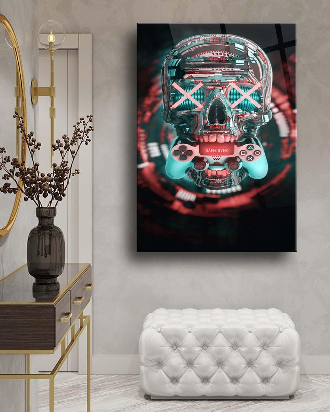 Game Over Wall Art Game Over Sign Game Over Print Video Game Room Decor ...
