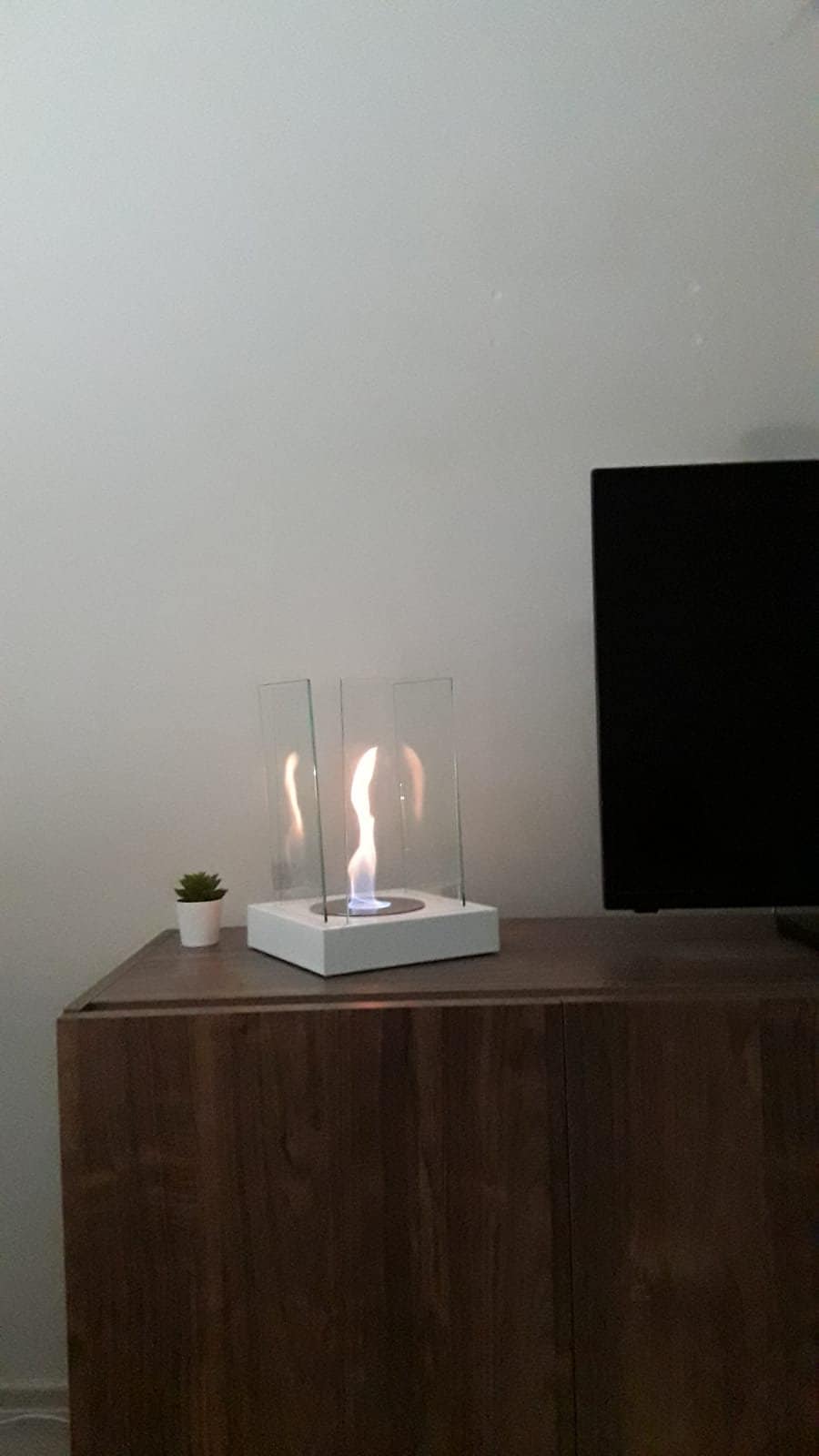 WHITE SQUARE FIREPLACE, Tabletop Fireplace,handmade Tabletop Fire Pit ...