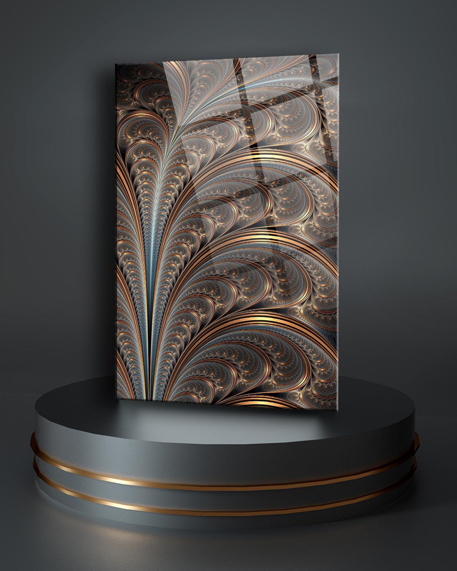 Metallic Glass Wall Art | Modern Metallic Art Decor | Stylish Wall ...