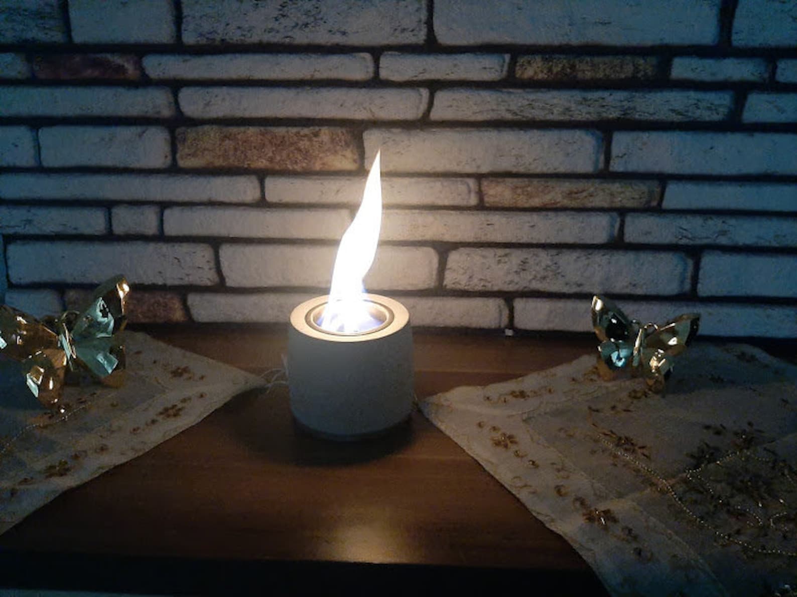 Dining Table Decor,fire Pit,wooden Fire Pit,desktop Fire Pit,desktop ...