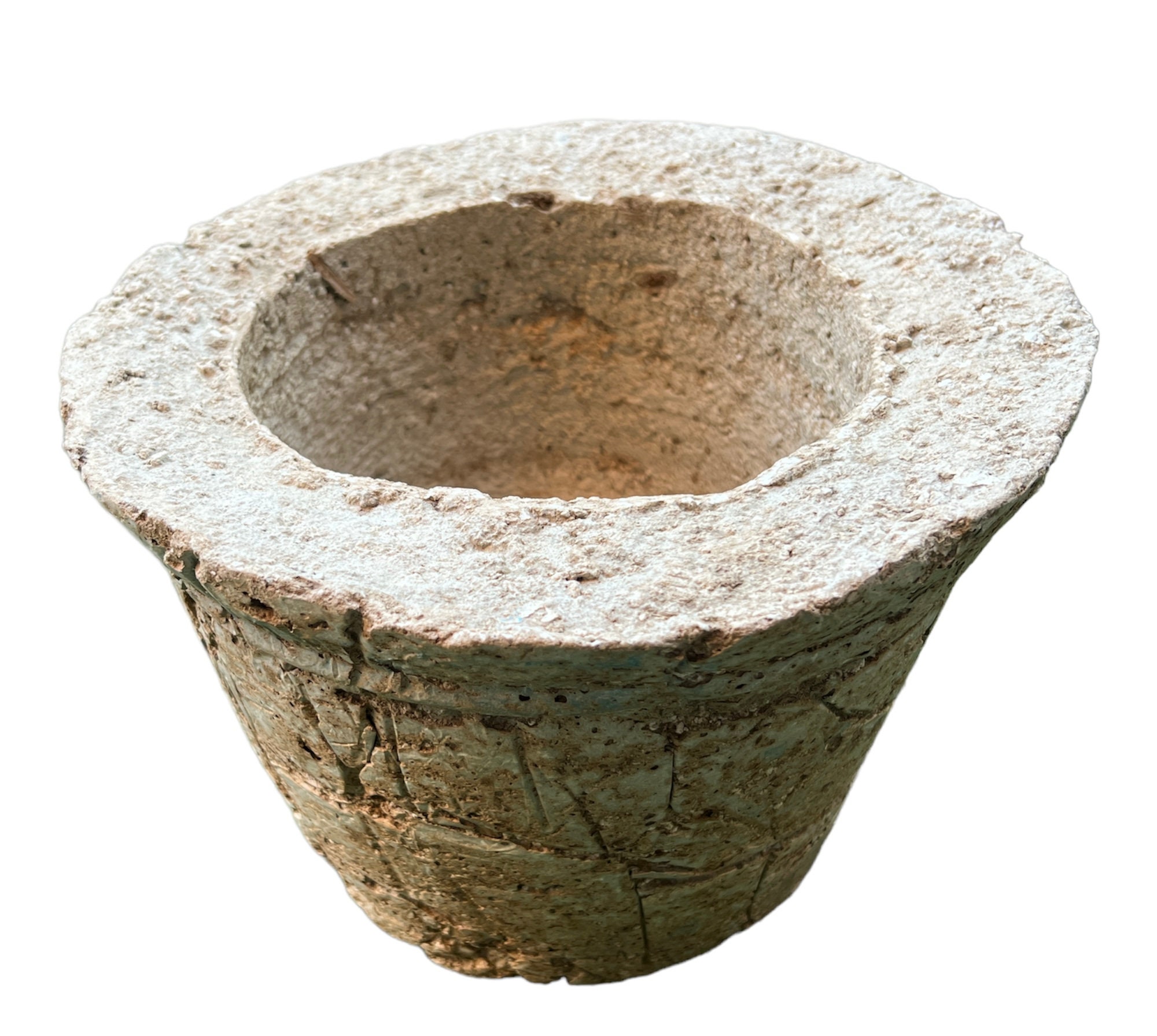 Large Round Hypertufa Texture Planters. Lightweight Natural Stone ...