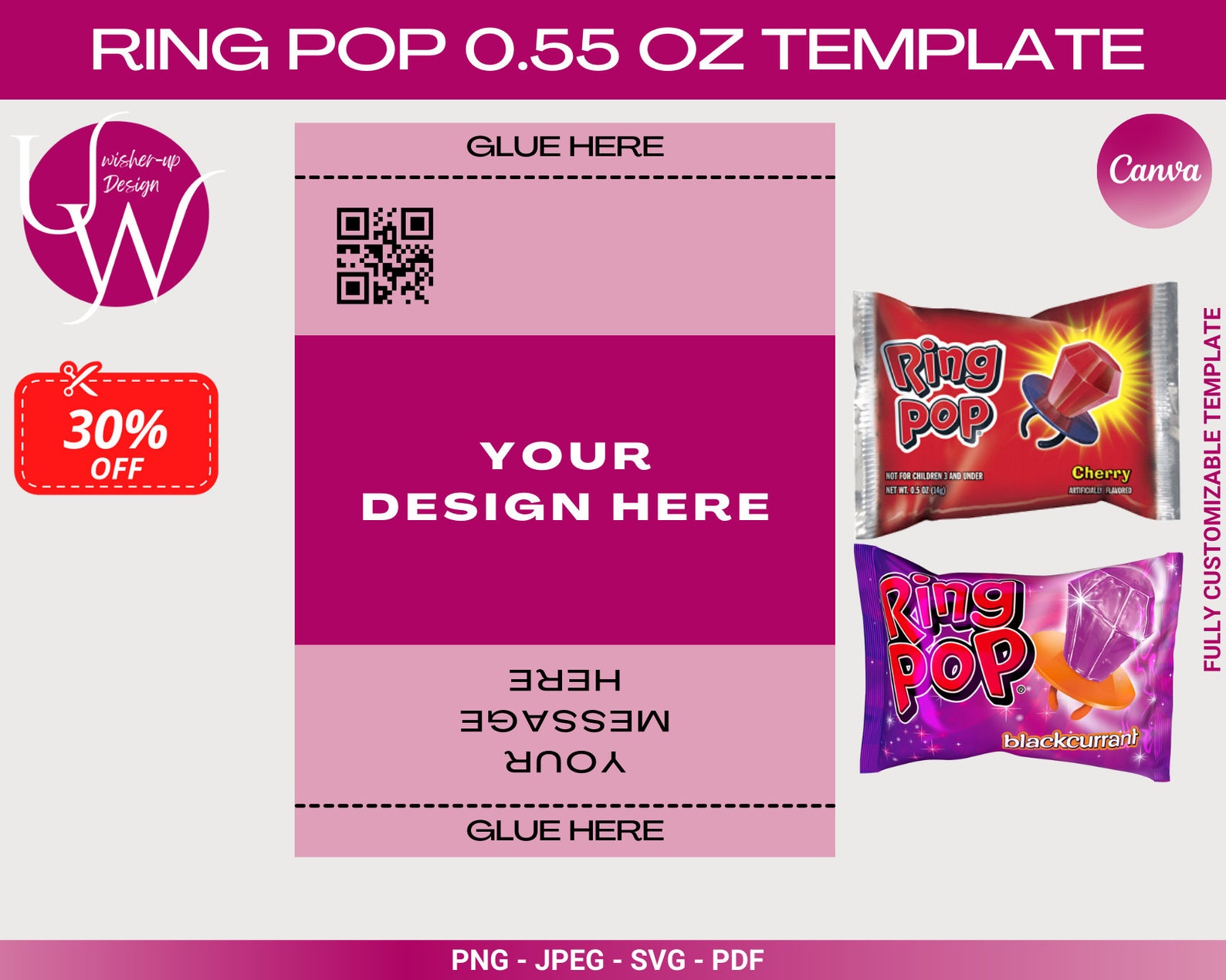 Ring Pop Wrapper Template Ring Pop Template L Ring Pop - Etsy Ring Pop Wrapper Template Ring Pop Template L Ring Pop - Etsy