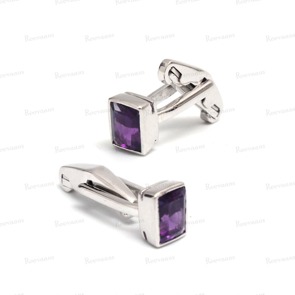 Amethyst Cufflinks - Etsy
