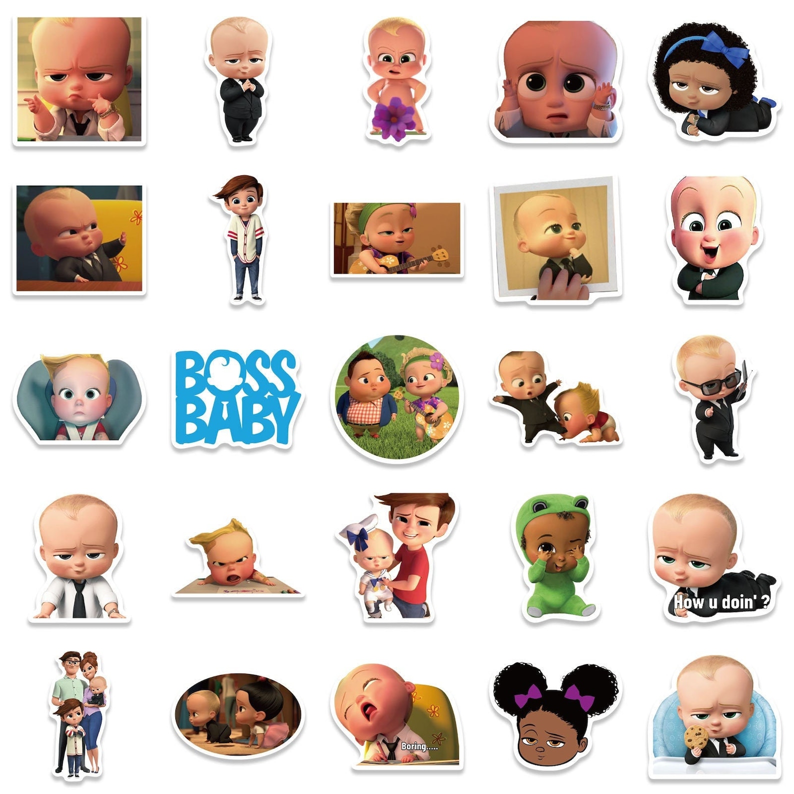 Cute Kawaii 10/30/50pcs Boss Baby 1 Vinyl Decal Stickers - Etsy