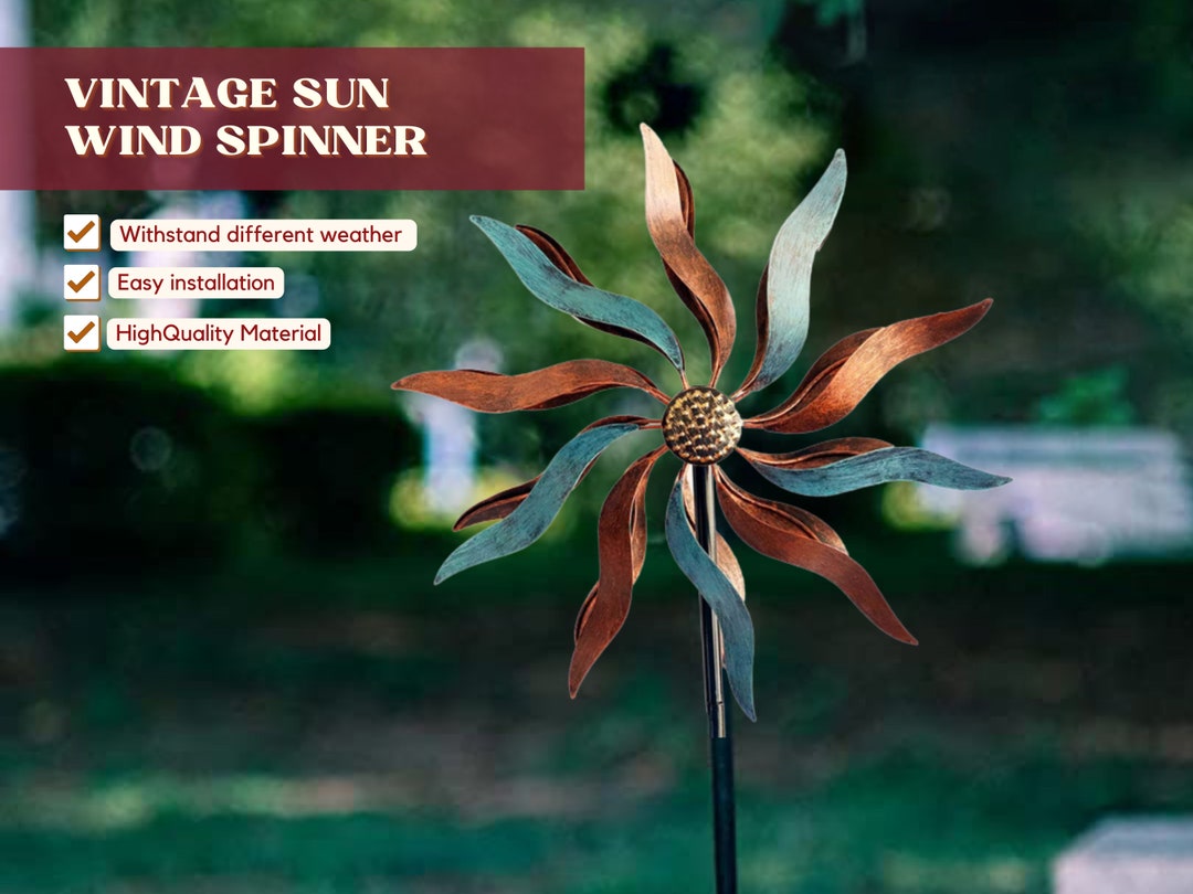 Rustic Wind Spinner, Metal Yard Art, Garden Decoration, Landscape - Etsy