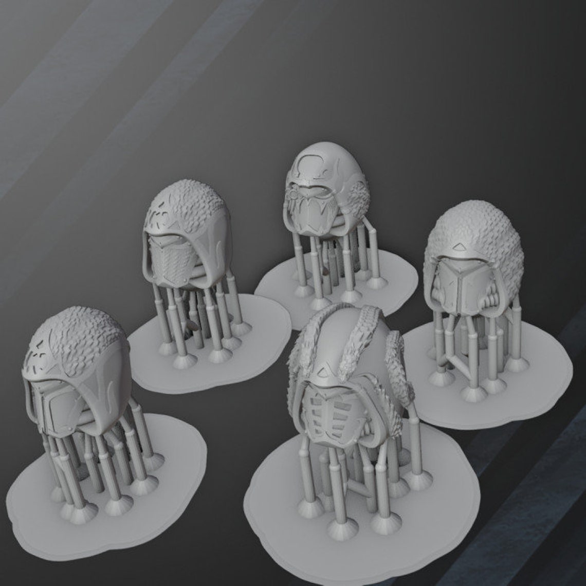 5 Alpha & Omega Helmet Heads (set of 5) | OFFICIAL PREMIUM 8K ...