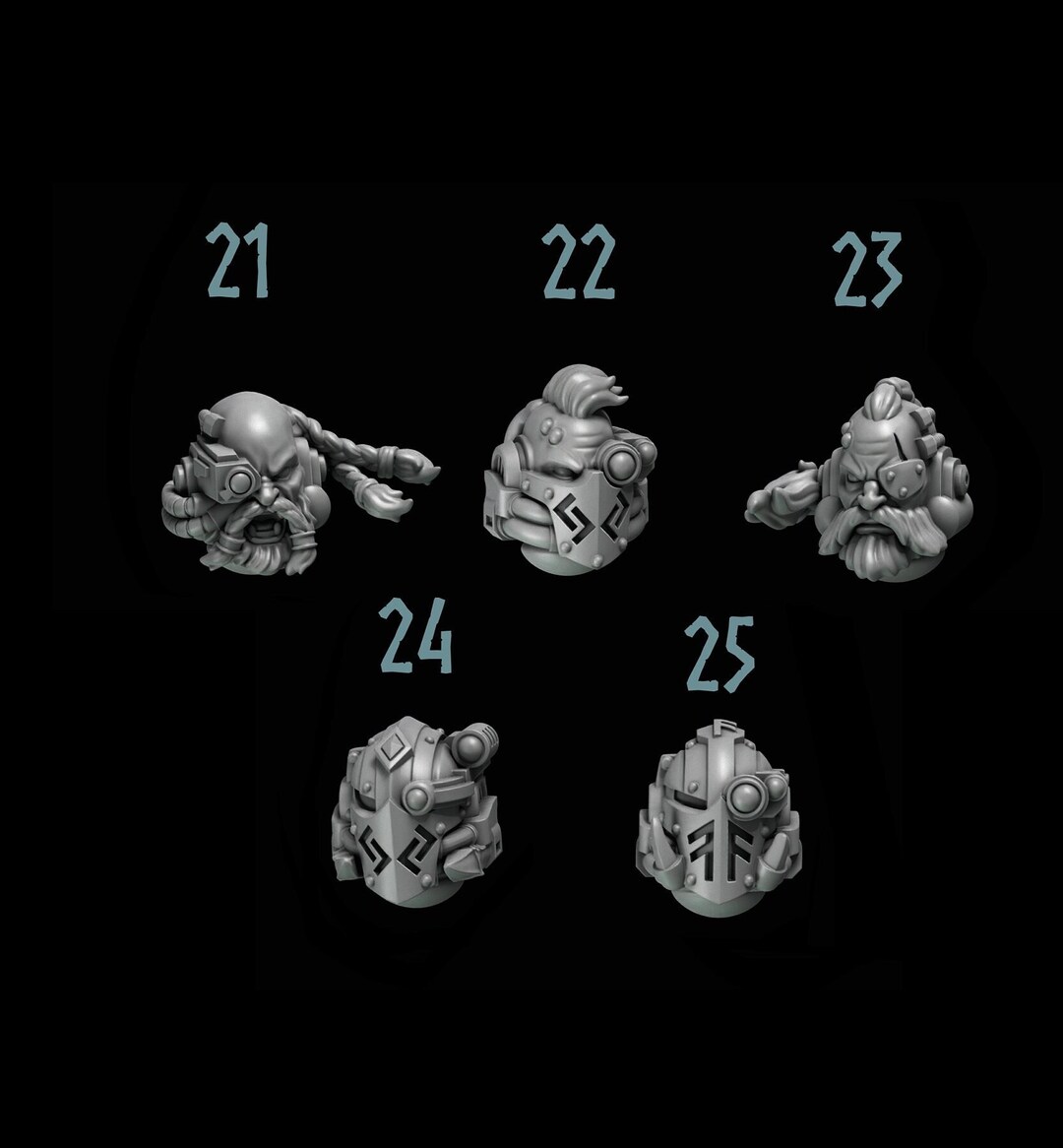 Primal Beasts Wolves [heads #5] Elite Upgrade Kit (set of 5 ...
