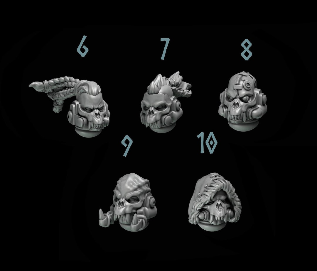 Primal Beasts Wolves [heads #2] Elite Upgrade Kit (set of 5 ...