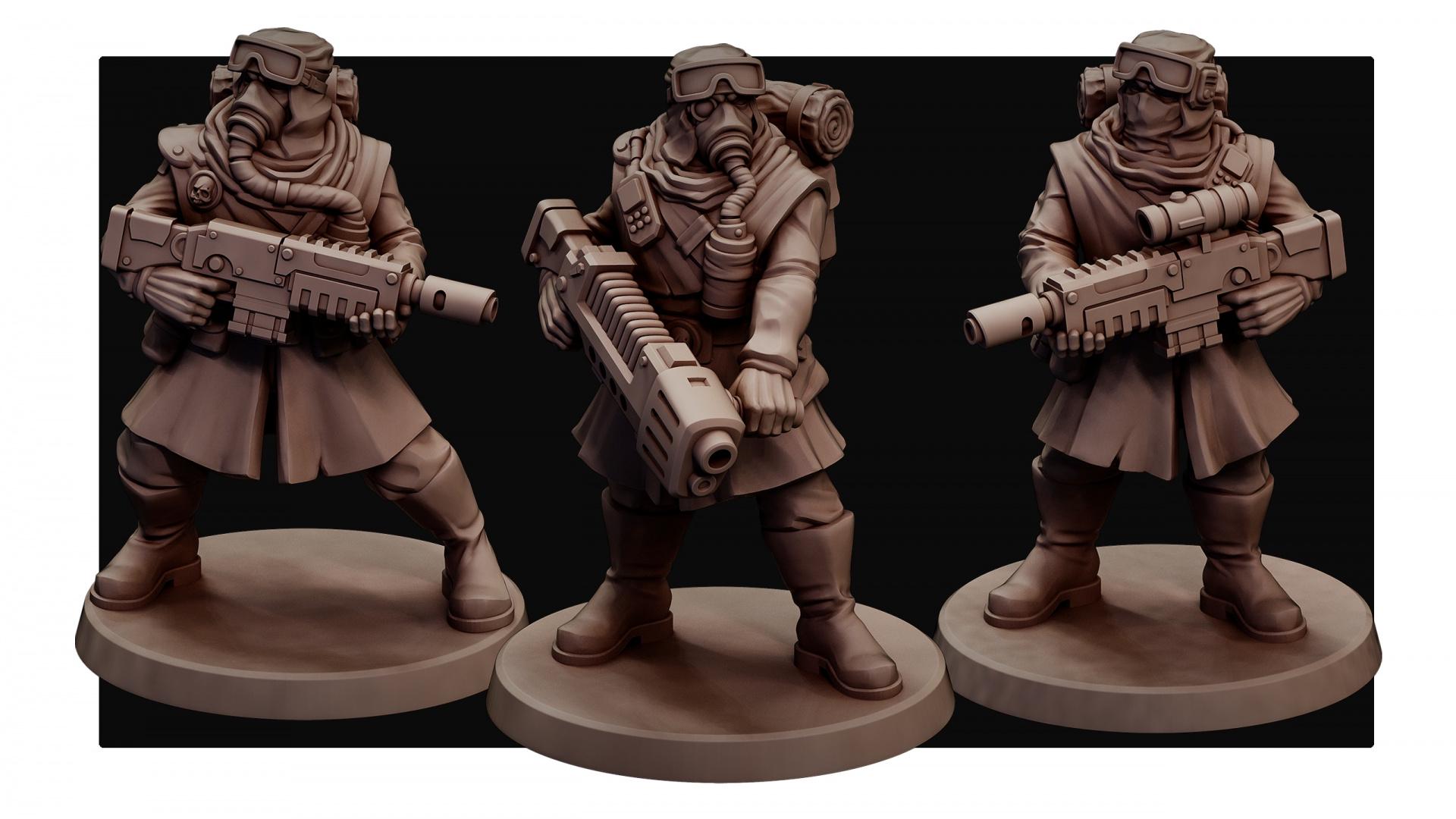 Desert Hawks Recon Team (5 Models) + Base(s) by Red Pilgrim Miniatures ...