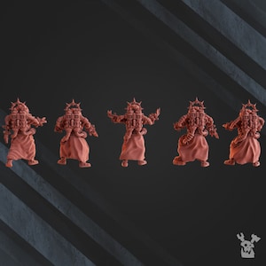 Machine Cult Shock Priests Domes (5 Models) - | 8K Resin Printed ...
