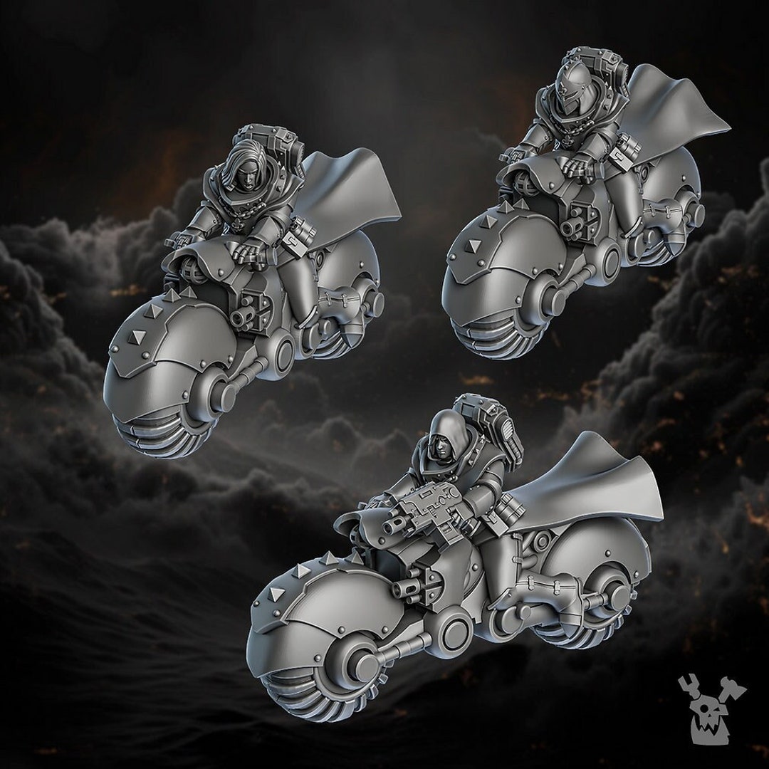 Biker Sisters Squad (set of 3) 12K | 16K UHD by Dakdak Miniatures ...