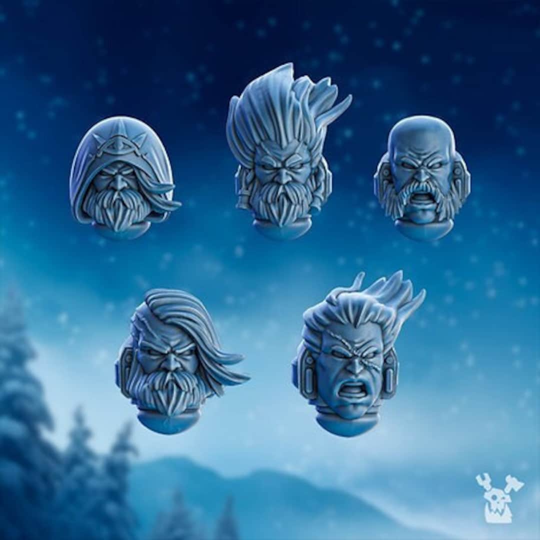 5 Stormbringer Com Heads - 12K/16K UHD - by Dakdak Miniatures ...