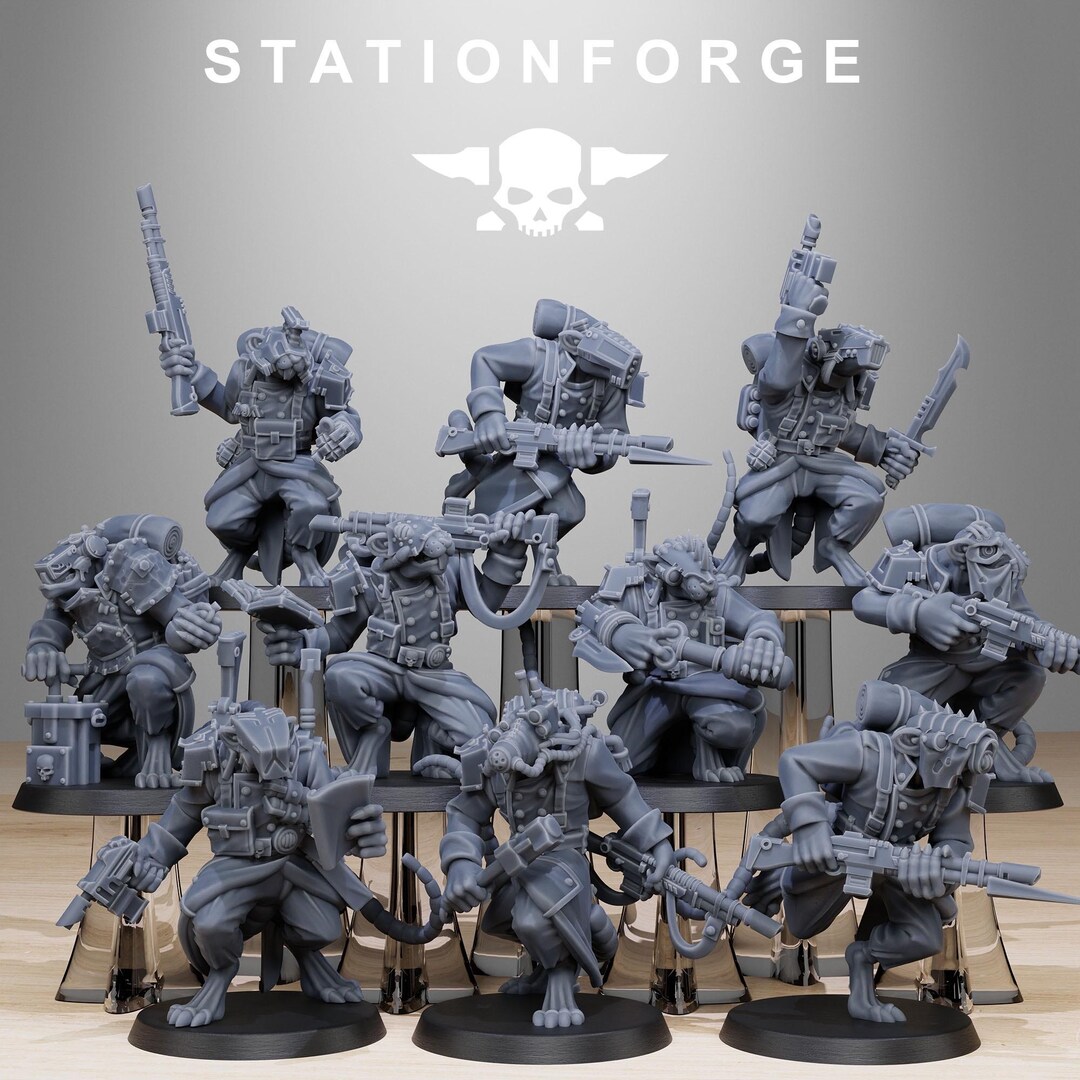 Grimguard Raticus (set of 10) by Stationforge Miniatures - Grimdark ...