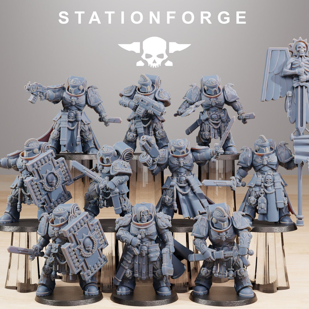 Socratis Guardsmen (set of 10) | Modular Navy Space Pirate Warrior Paladins | 8k High Detail ...