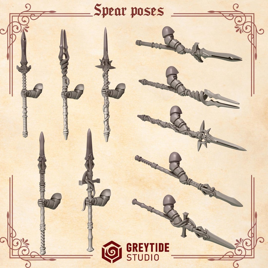 Crimson Lords Spear Poses 16K | 24K UHD by Greytide Studios Conversion ...