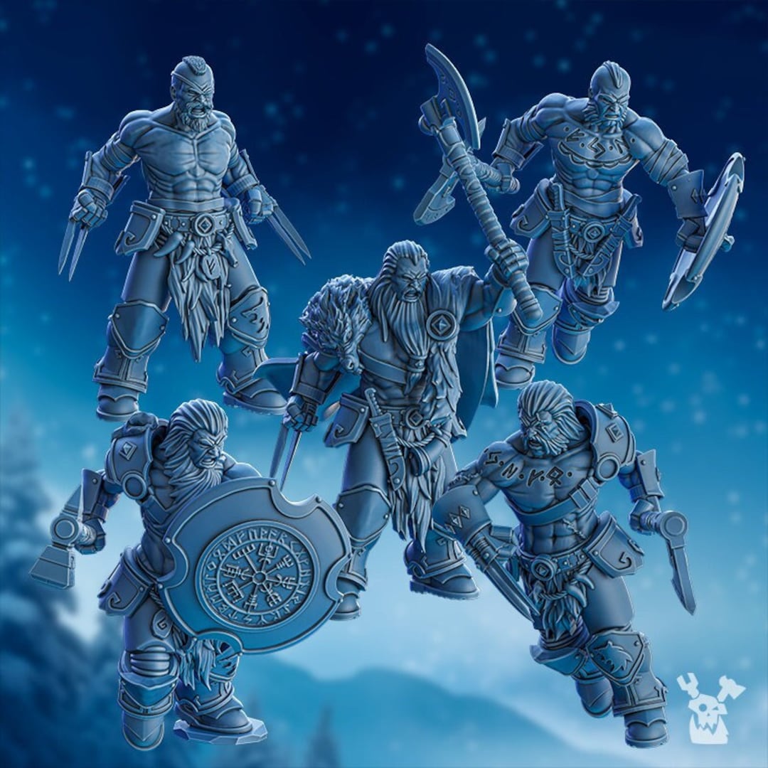 Stormbringer Berserker Squad - 12K/16K UHD - by Dakkadakka Miniatures ...