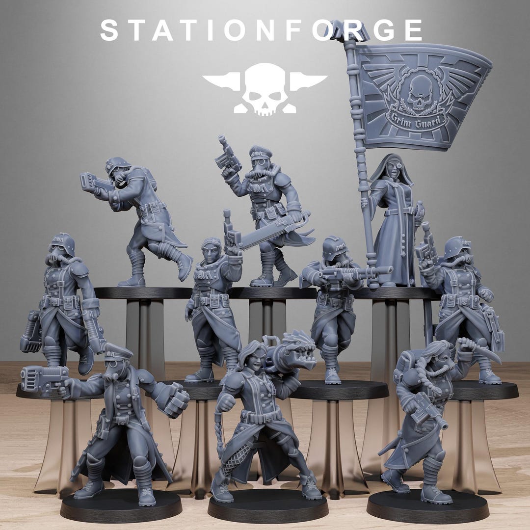 Grimguard Sisters (set of 10) + Base(s) 16K | 12K UHD Prints by ...