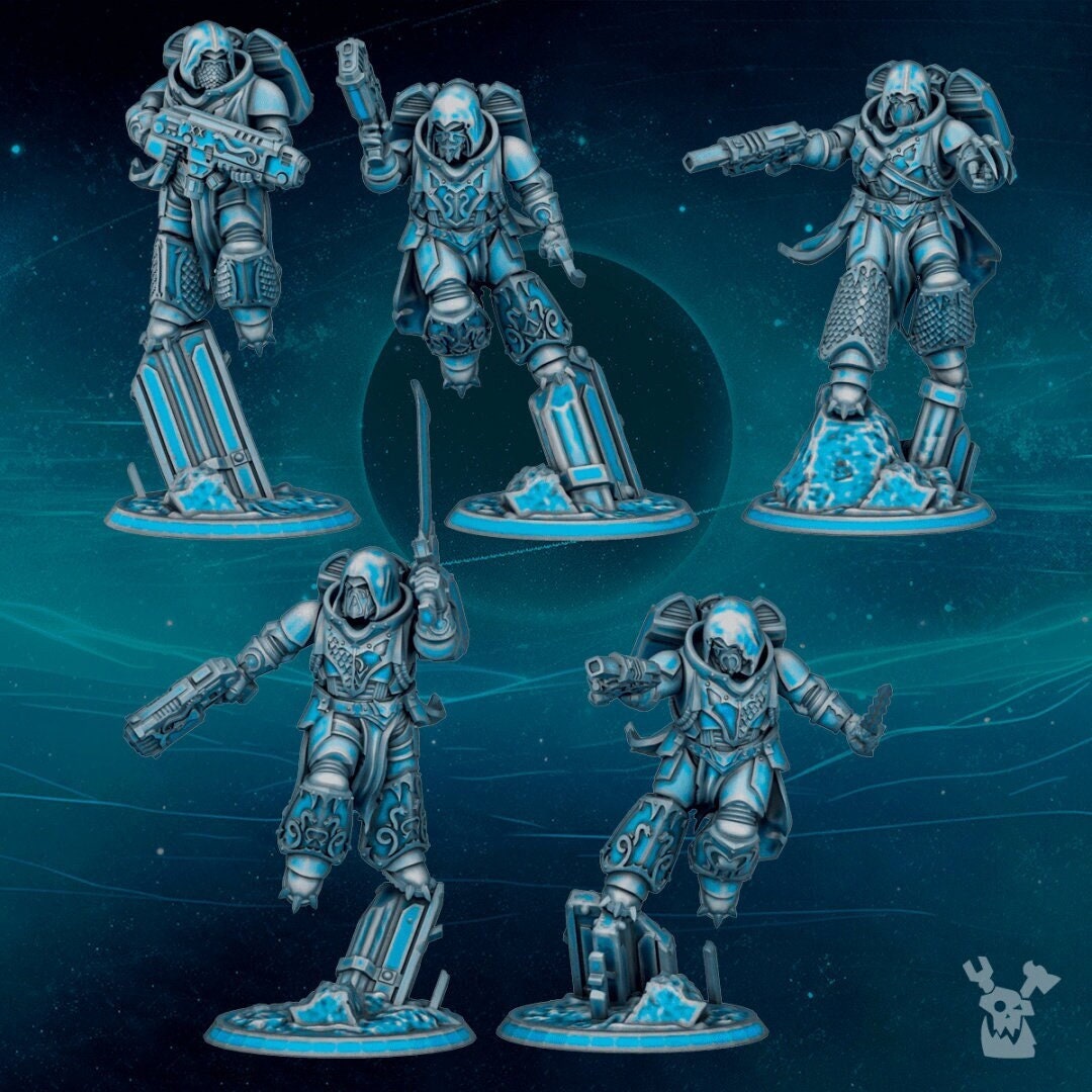 Scylla Assault Brothers Squad (set of 5) + Base(s) by Dakkadakka ...